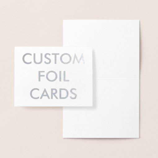 Custom Personalized Silver Foil Greeting Card | Zazzle