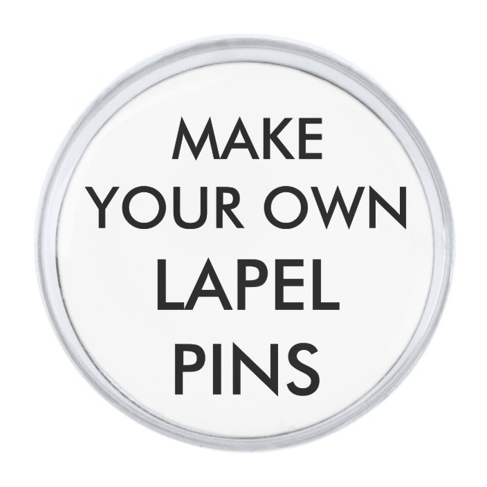 Custom Personalized Silver Plate Round Lapel Pin | Zazzle.com