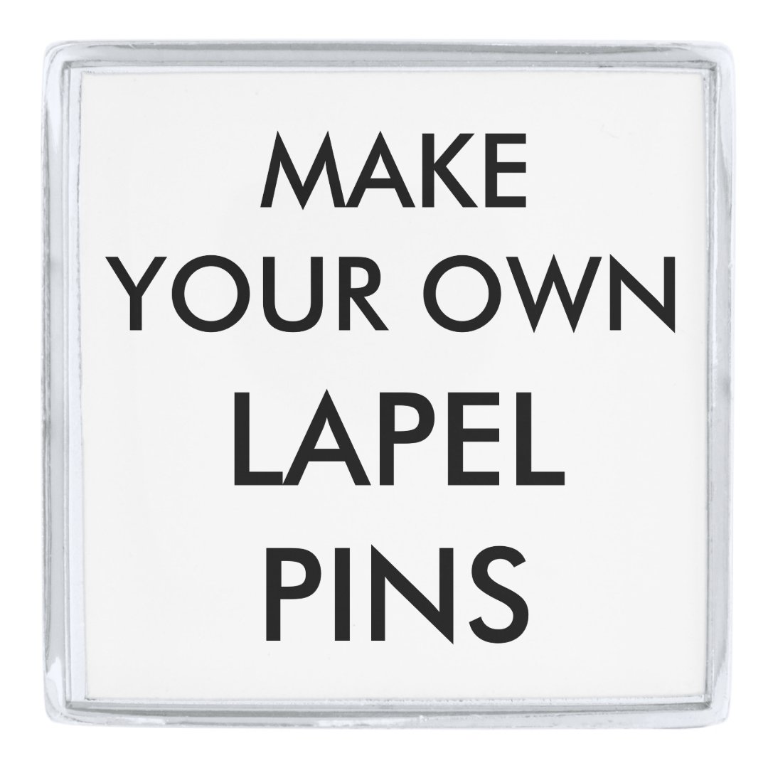 Custom Personalized Silver Plated Lapel Pin | Zazzle