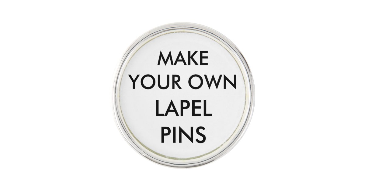 Custom Personalized Silver Plated Round Lapel Pin | Zazzle