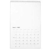 Custom Personalized Single Page 17" x 11" Calendar | Zazzle
