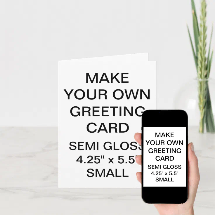 Custom Personalized Small Photo Greeting Card | Zazzle