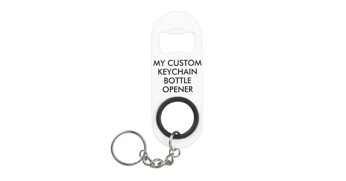 Custom Personalized STEEL BOTTLE OPENER KEYCHAIN | Zazzle
