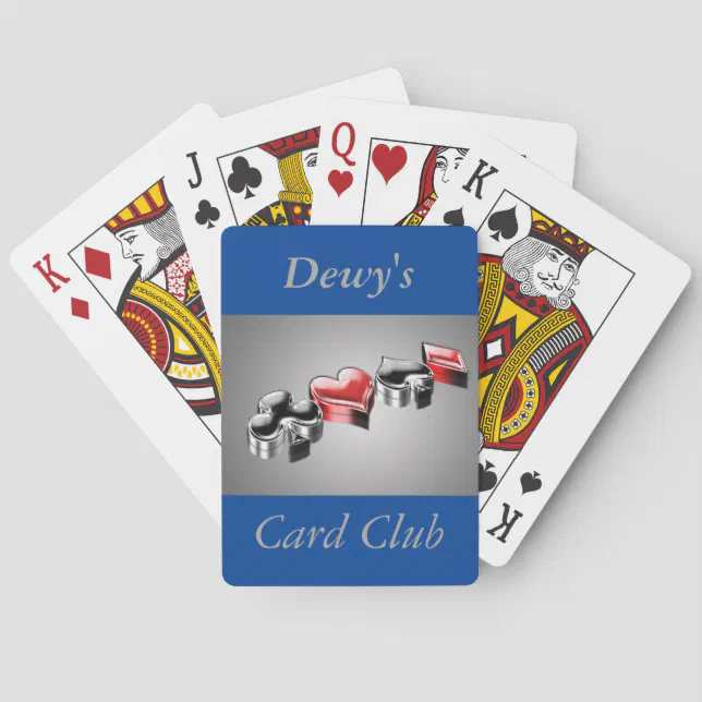 Custom Personalized Suits Hearts Bridge Canasta Poker Cards | Zazzle