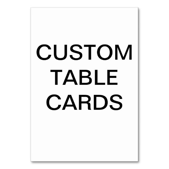 Custom Personalized Table Card Blank Template | Zazzle.com