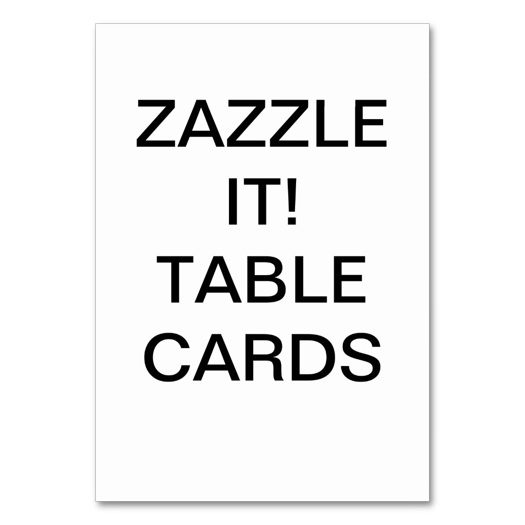 Custom Personalized Table Card Blank Template | Zazzle