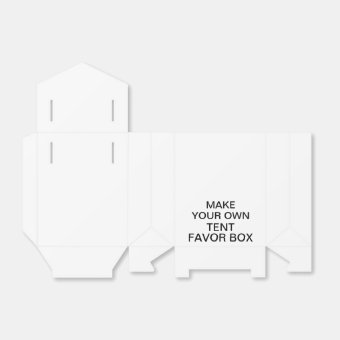 Custom Personalized Tent Favor Box w/ Pink Ribbon | Zazzle
