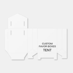 Custom Personalized Tent Favor Boxes Blank (White) | Zazzle