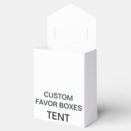 Custom Personalized Tent Favor Boxes Blank (White) | Zazzle