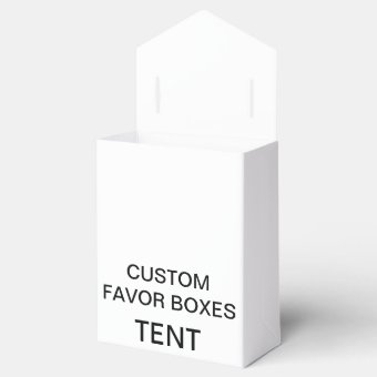 Custom Personalized Tent Favor Boxes Blank (White) | Zazzle