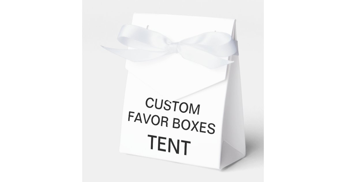 Custom Personalized Tent Favor Boxes Blank (White) | Zazzle