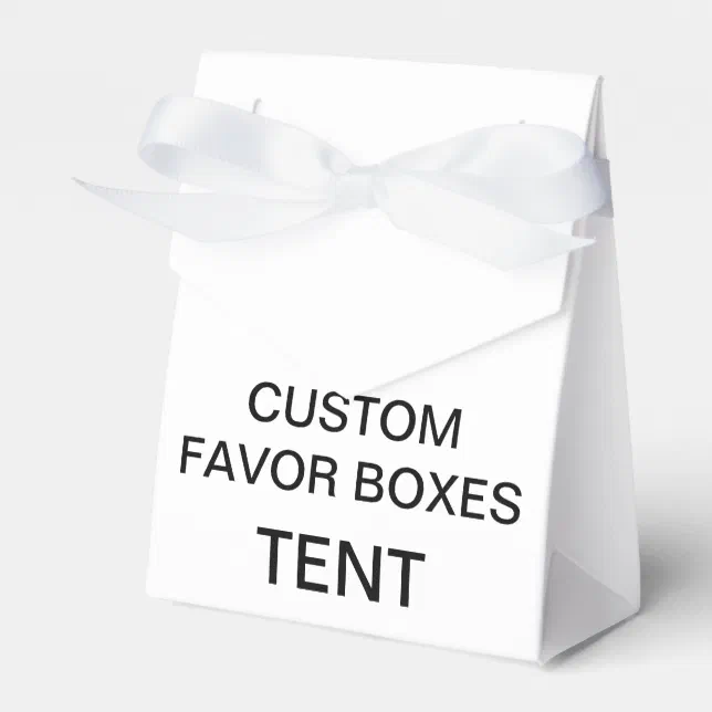 Custom Personalized Tent Favor Boxes Blank (White) | Zazzle