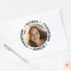 Custom Personalized Text Message and Photo White Classic Round Sticker ...