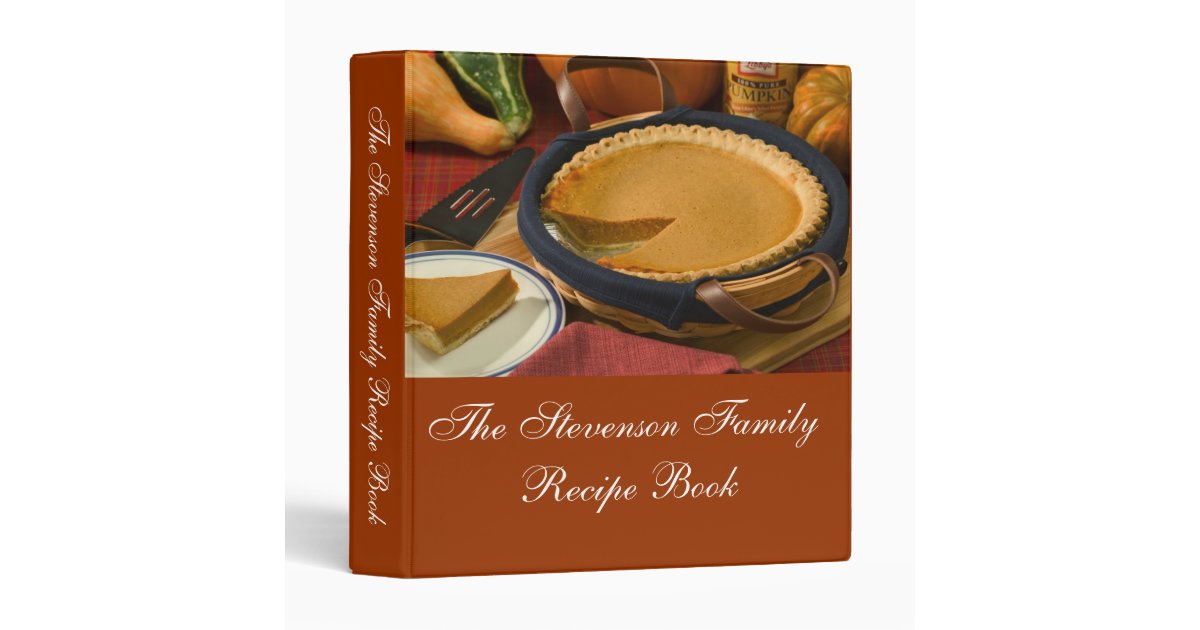 Custom Personalized Thanksgiving Recipe Book 3 Ring Binder | Zazzle