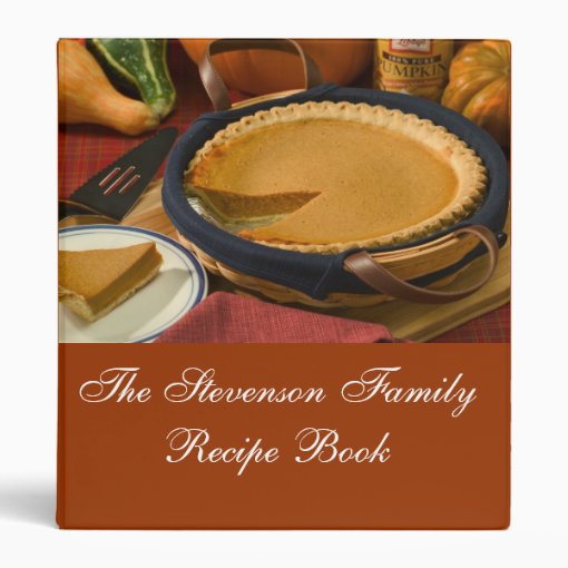 Custom Personalized Thanksgiving Recipe Book 3 Ring Binder | Zazzle