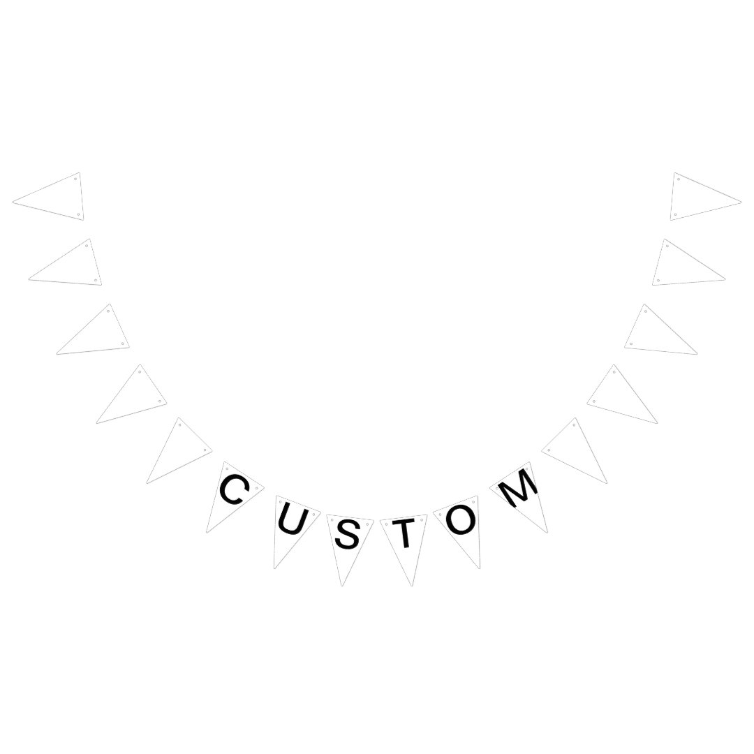 Custom Personalized Triangle Flag Bunting Blank | Zazzle