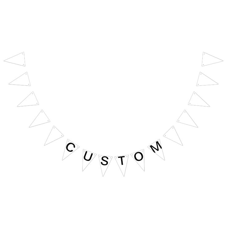 Custom Personalized Triangle Flag Bunting Blank | Zazzle