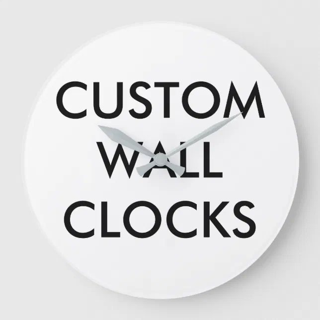 Custom Personalized Wall Clock Blank Template | Zazzle