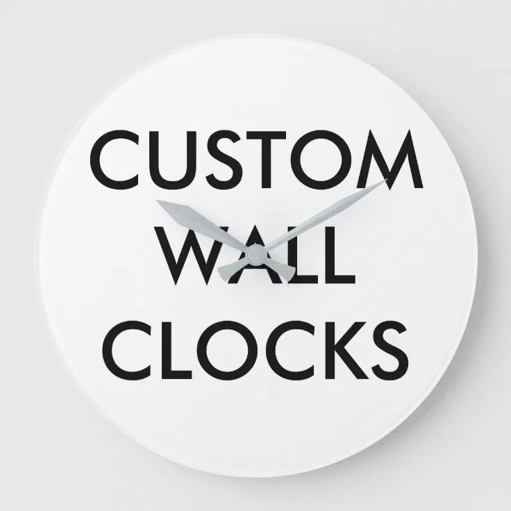 Custom Personalized Wall Clock Blank Template | Zazzle