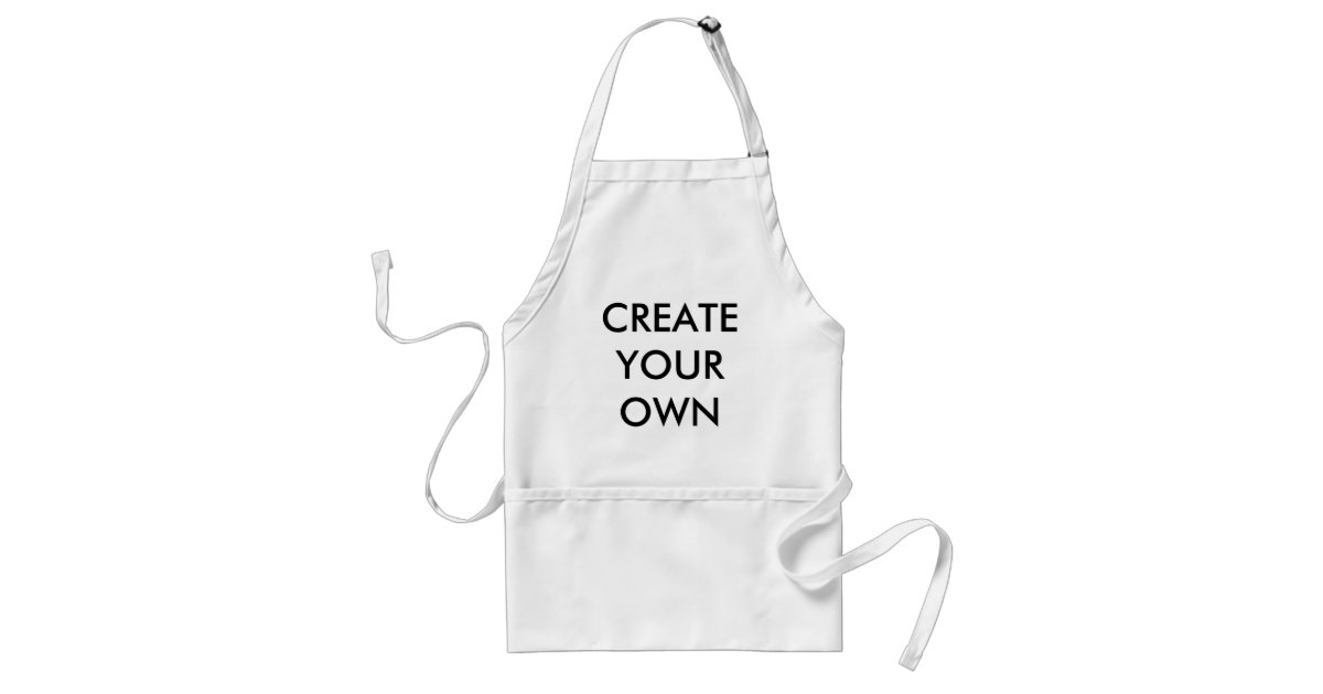 Custom Personalized White Apron Blank Template | Zazzle