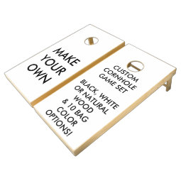 Custom Personalized White Wood Cornhole Board Cornhole Set | Zazzle
