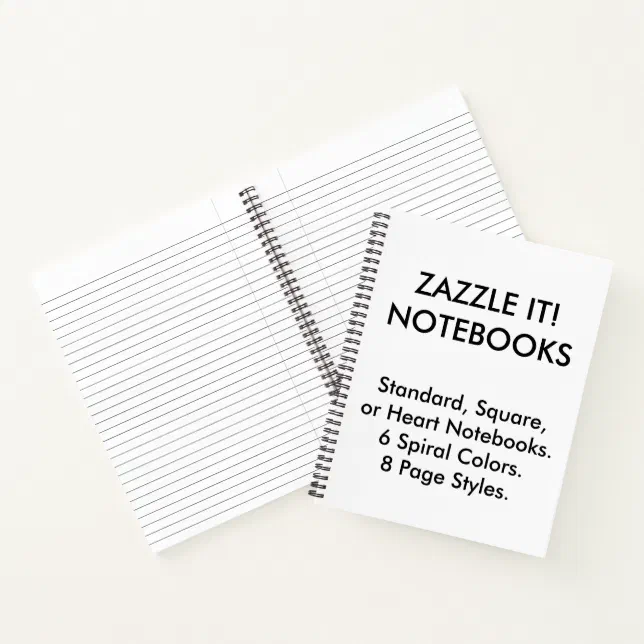 Custom Personalized Wide Ruled Lined Notebook | Zazzle