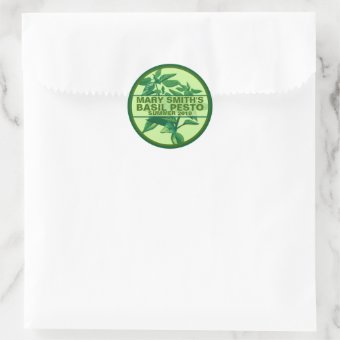 Custom Pesto Labels, Basil Pesto Jarring Labels | Zazzle