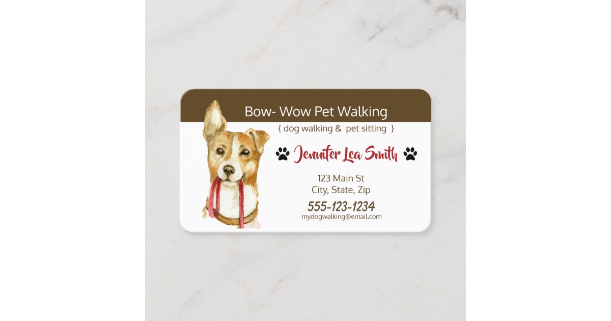 Custom Pet Business Cards - Dog Walking | Zazzle