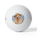 Custom Pet Dog Photo Modern Personalized Golf Balls | Zazzle