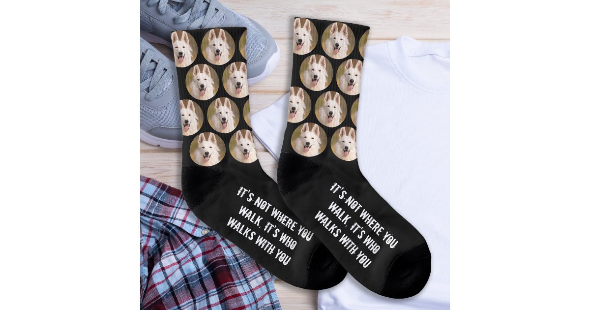 Custom Pet Dog Photo Socks | Zazzle