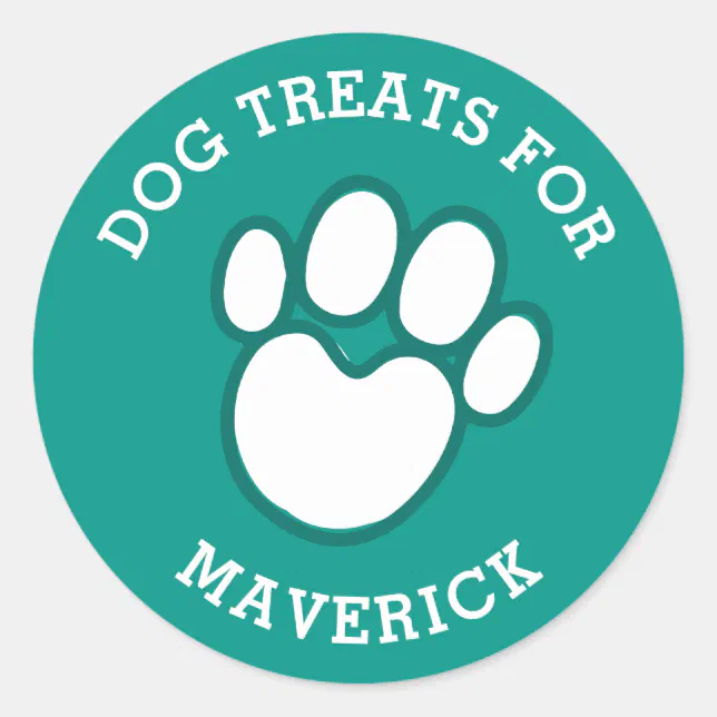 Custom Pet DOG TREATS Food Label | Zazzle