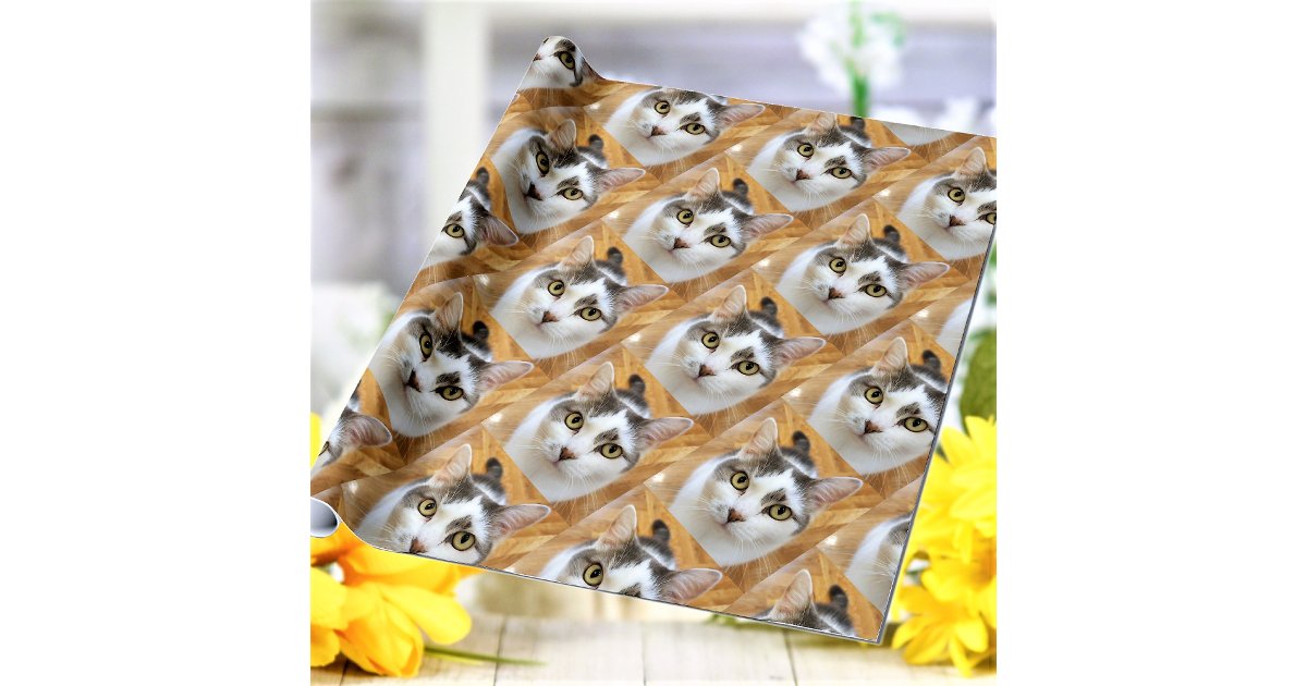 Custom Pet Family Photo Personalized Wrapping Paper | Zazzle