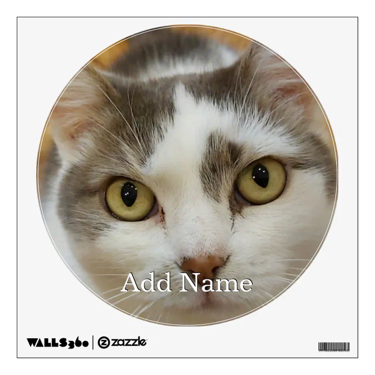 Custom Pet Family Photo Text Personalized Wall Decal | Zazzle