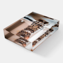 Custom Pet Name Typography and Photo Paperweight | Zazzle