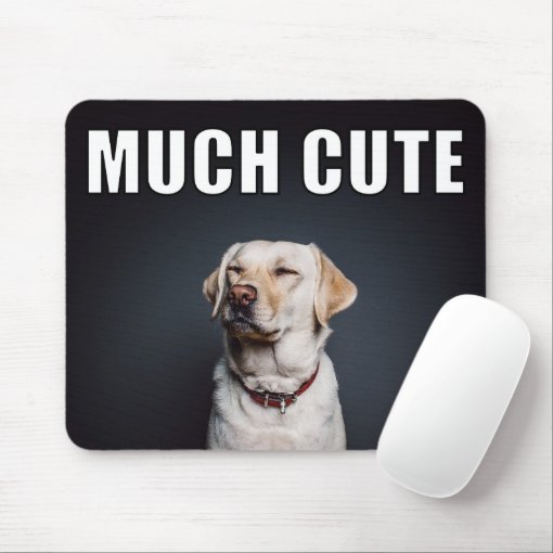 Custom Pet Photo Funny Much Cute Meme Style Mouse Pad | Zazzle