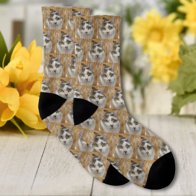 Custom Pet Photo Personalized Socks | Zazzle