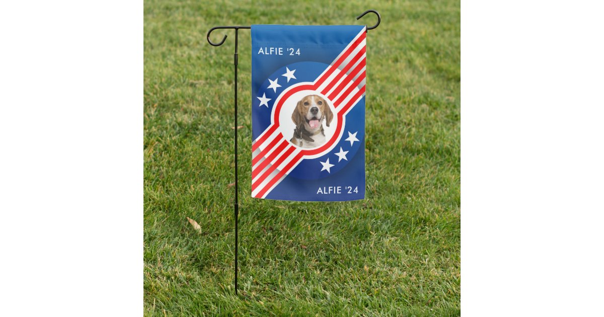 Custom Pet Photo Presidential Election Candidate Garden Flag | Zazzle