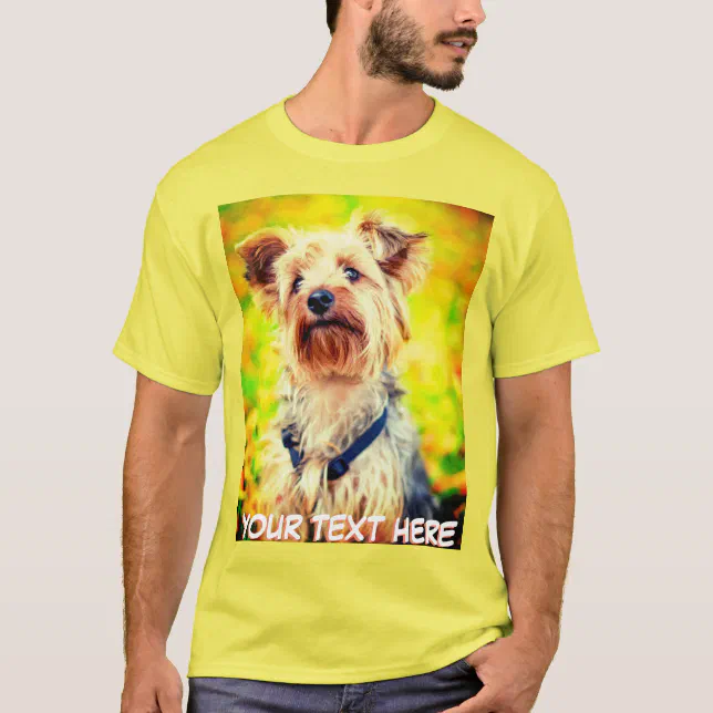 Custom pet text and photo T-Shirt | Zazzle