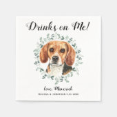Custom Pet Wedding Open Bar Beagle Dog Napkins | Zazzle
