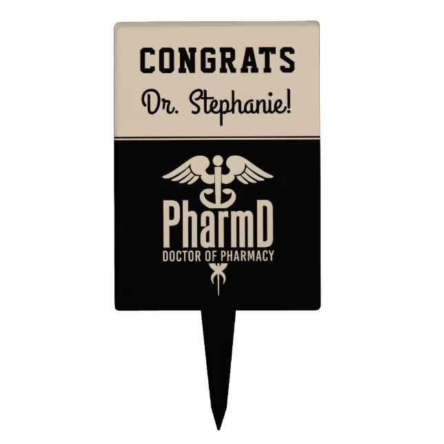Custom PharmD Doctor of Pharmacy Graduation Party Cake Topper | Zazzle