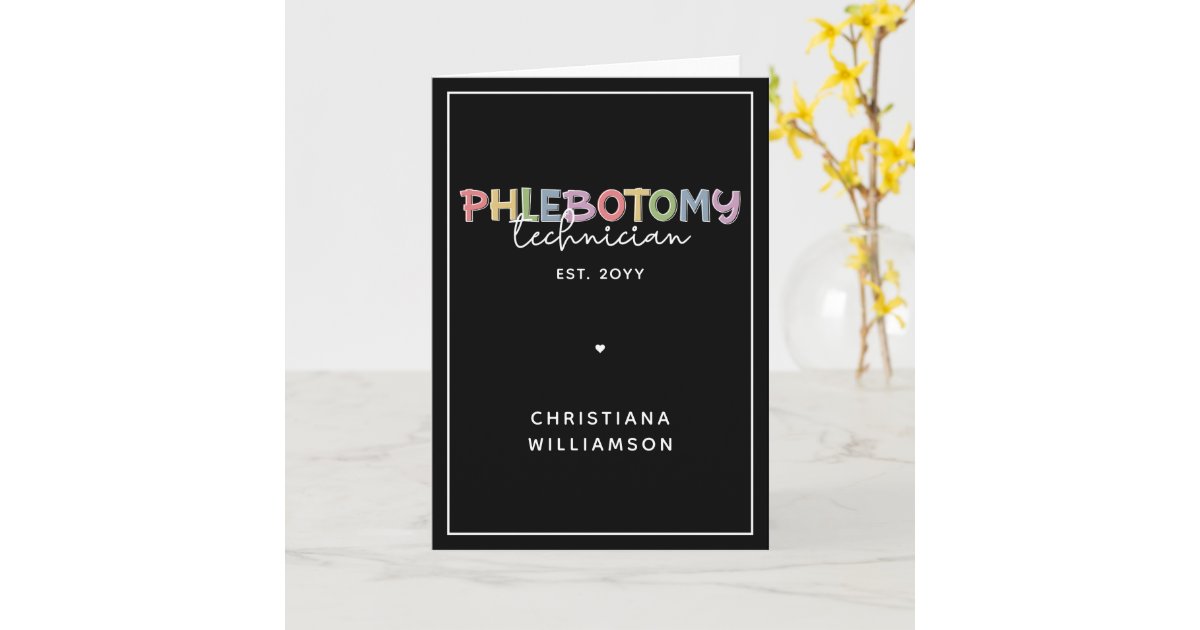 Custom Phlebotomy Technician PBT Phlebotomy Tech Card | Zazzle