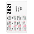 Custom Photo 2021 Calendar | Custom Color Weekends Magnet | Zazzle