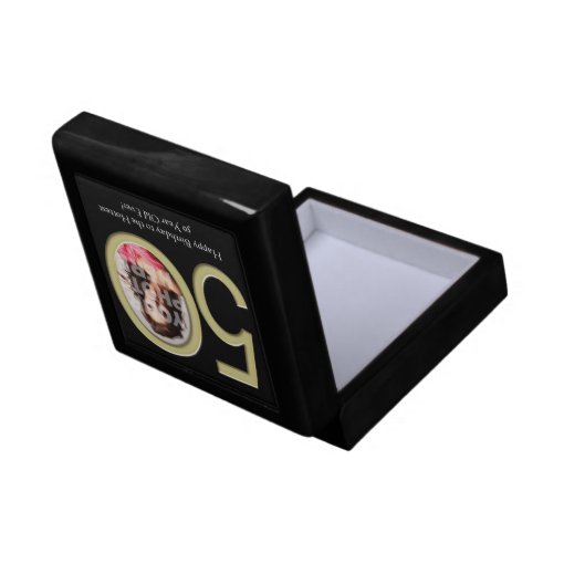 Custom Photo 50th Birthday Keepsake Trinket Box | Zazzle