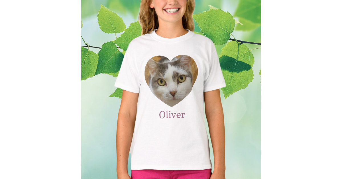 Custom Photo Add Name Personalized T-Shirt | Zazzle