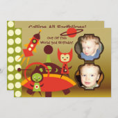 Custom Photo Alien Invasion Birthday Invitation | Zazzle