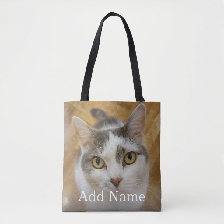 Custom Photo and Name Double Sided Tote Bag | Zazzle