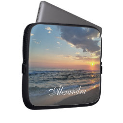 Custom Photo And Name Elegant Personalized Laptop Sleeve | Zazzle
