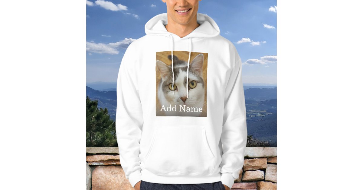 Custom Photo and Name Personalized Hoodie | Zazzle