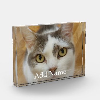 Custom Photo and Name Personalized Photo Block | Zazzle