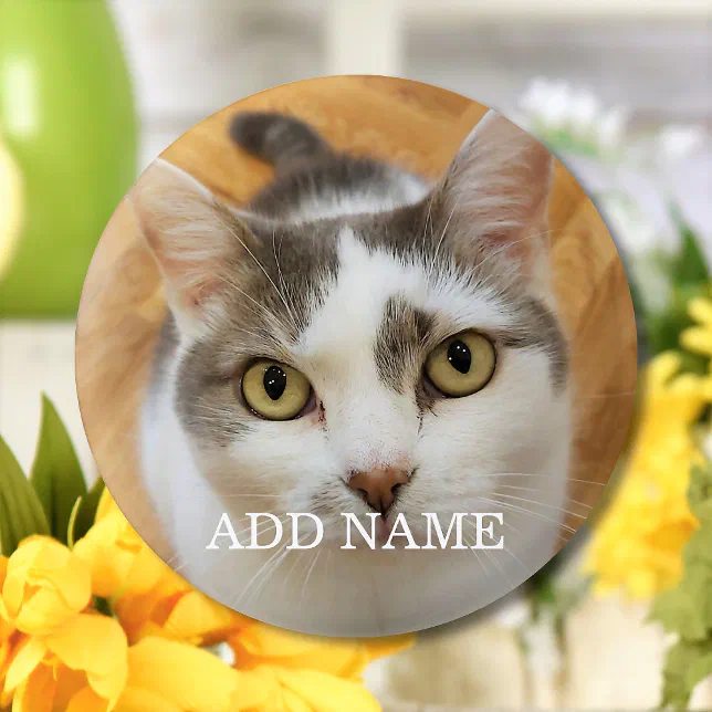 Custom Photo And Name Personalized Pinback Button | Zazzle